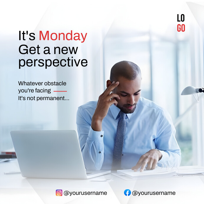 Copy of White Modern & Minimal Monday Motivation Inst | PosterMyWall