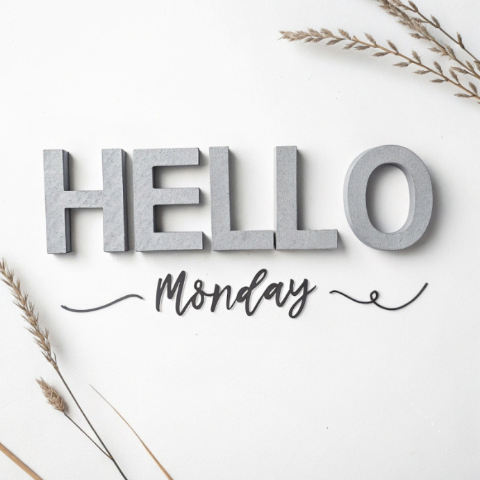 White Modern & Minimal Monday Motivation Instagram Post Template ...