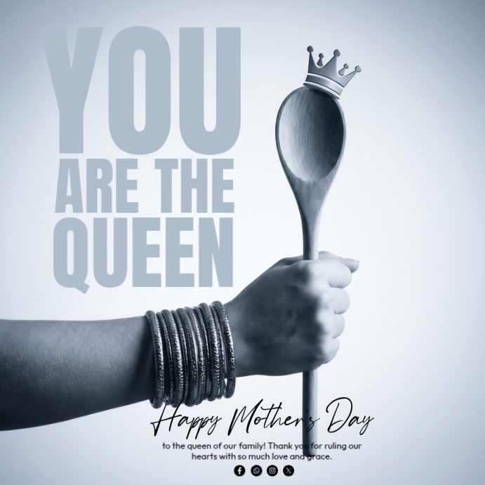 White Modern & Minimal Mother's Day Celebration Instagram Post Template ...