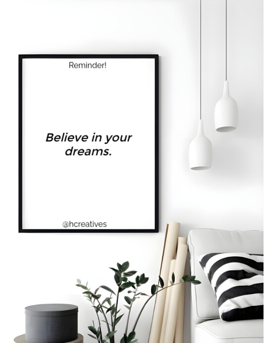 White Modern & Minimal Motivational Quotes Flyer (us Letter) Template ...