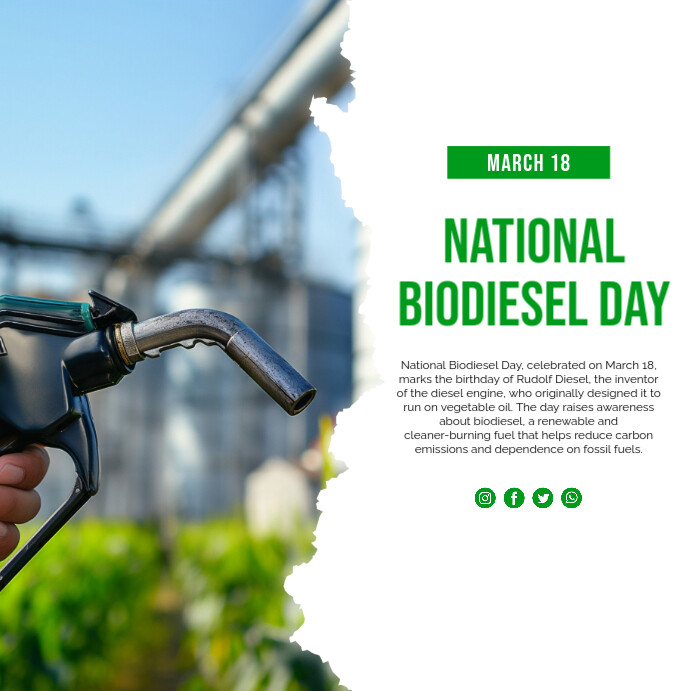 Copy of White Modern & Minimal National Biodiesel Day Instagram Post ...