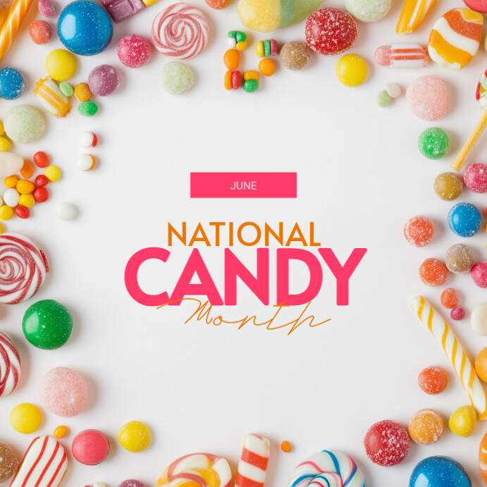 Copy of White Modern & Minimal National Candy Month Instagram Post ...