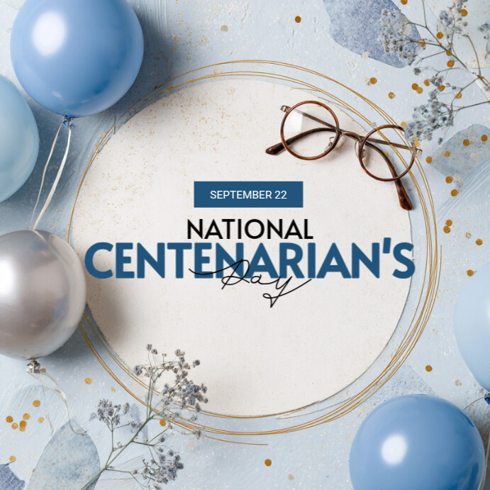 White Modern & Minimal National Centenarian's Day Instagram Post ...