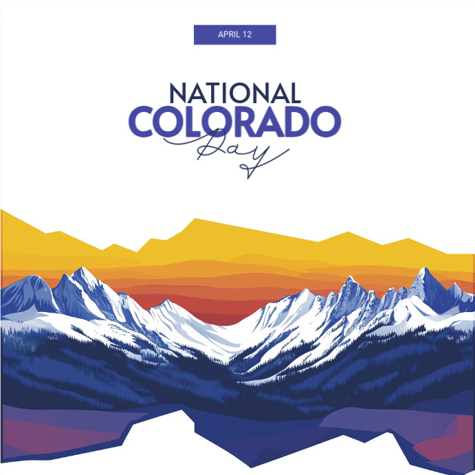 White Modern & Minimal National Colorado Day Instagram Post Template ...
