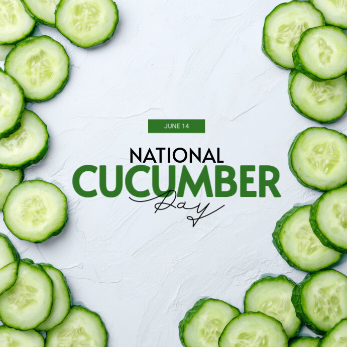 White Modern & Minimal National Cucumber Day Instagram Post Template ...