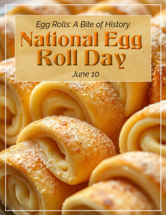 White Modern & Minimal National Egg Roll Day Flyer (us Letter) Templat ...