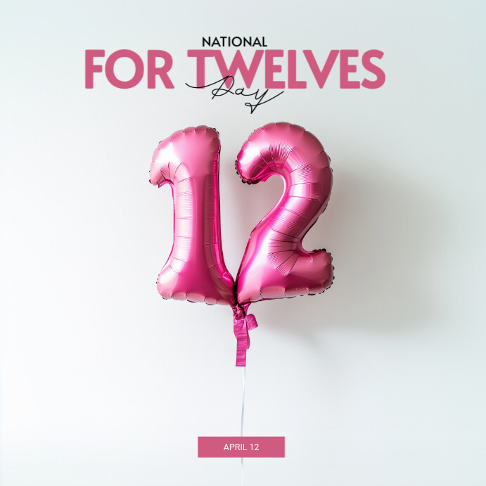 Szablon White Modern & Minimal National For Twelves Day Instagram Post ...