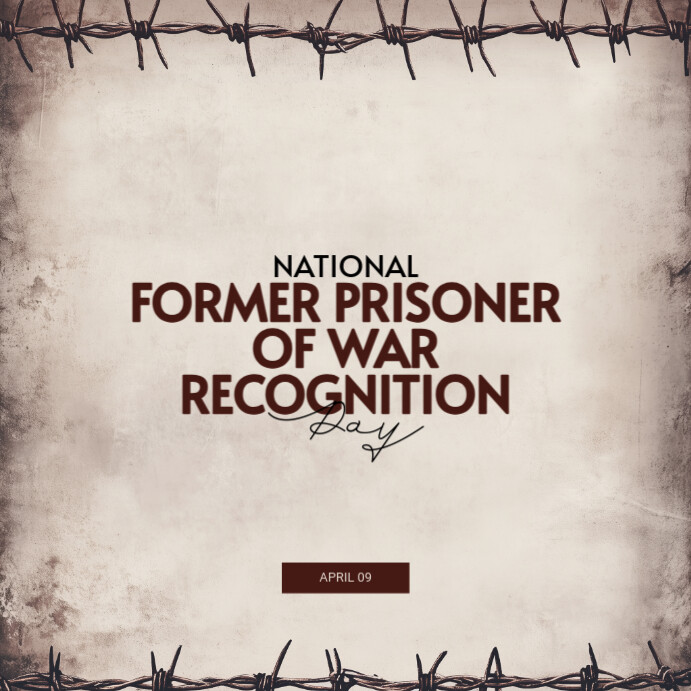 White Modern & Minimal National Former Prisoner Of War Recognition Day ...