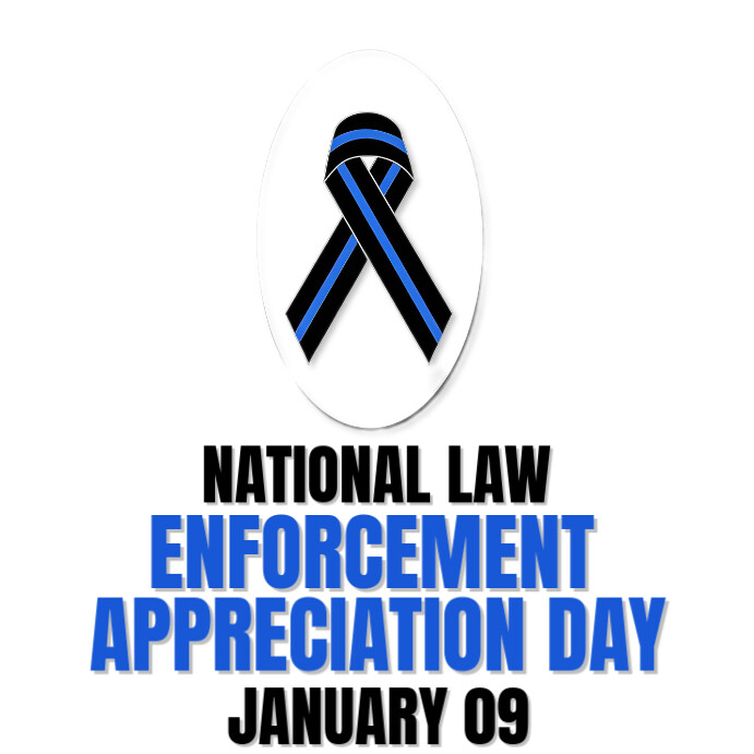 White Modern & Minimal National Law Enforcement Appreciation Day ...