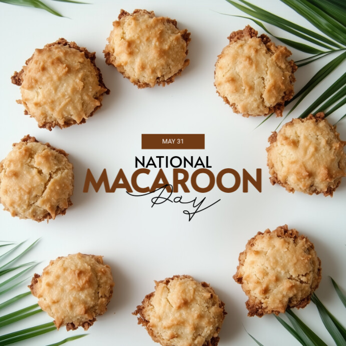 Copy of White Modern & Minimal National Macaroon Day Instagram Post ...