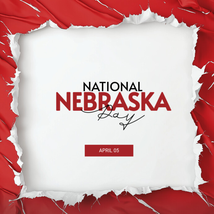 Copy of White Modern & Minimal National Nebraska Day Instagram Post ...