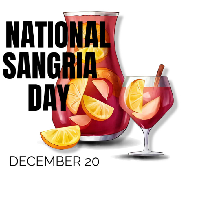 White Modern & Minimal National Sangria Day Instagram Post Template ...