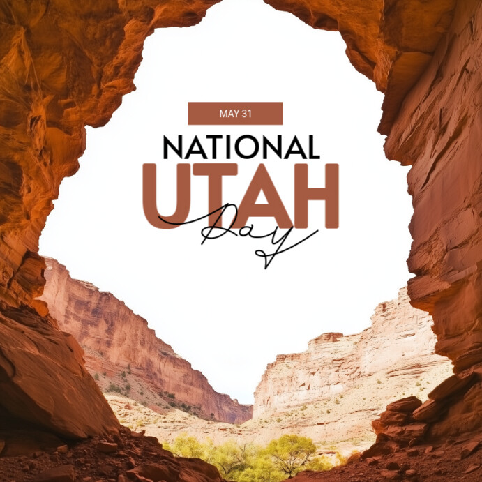 Copy of White Modern & Minimal National Utah Day Instagram Post ...