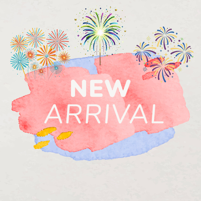 White Modern & Minimal New Arrival Watercolor Art Badge Instagram Post ...