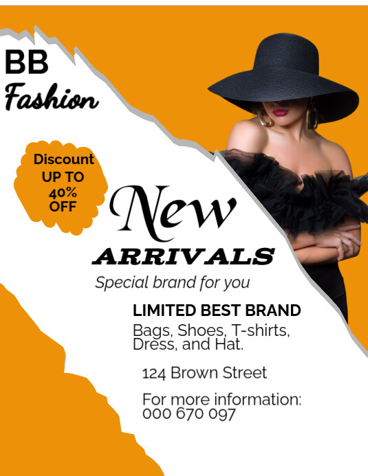 White Modern & Minimal New Arrivals Flyer (us Letter) Template ...