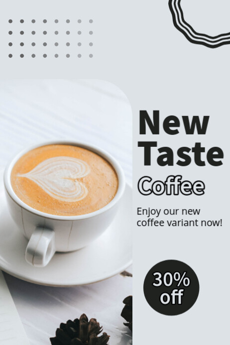 White Modern & Minimal New Menu Promotion Ads Poster Template ...