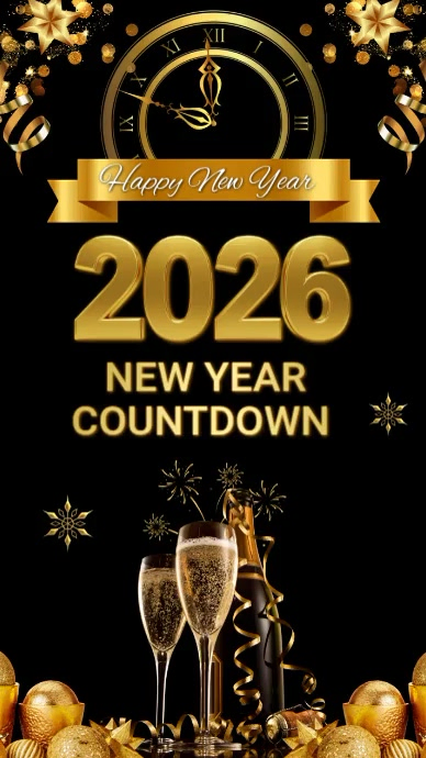 White Modern & Minimal New Year Countdown Instagram Story Template ...