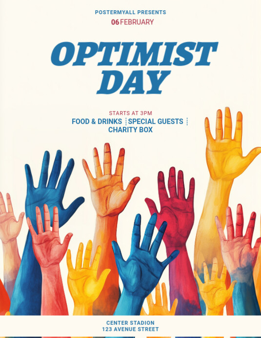 White Modern & Minimal Optimist Day Flyer (us Letter) | PosterMyWall