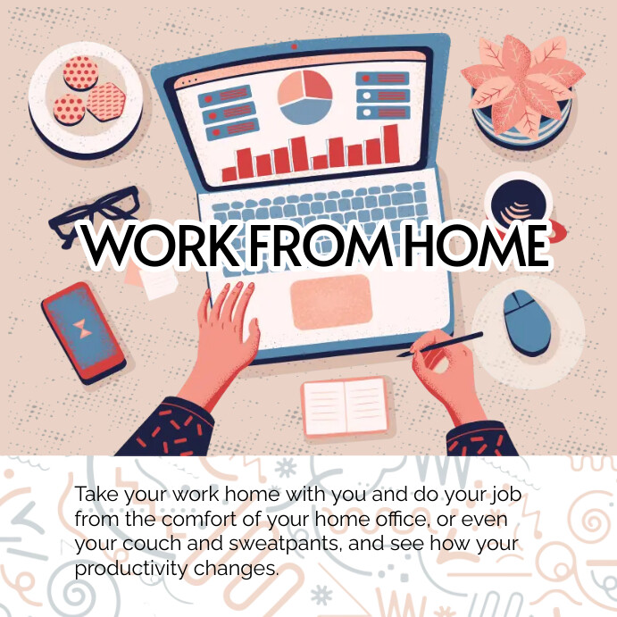 White Modern & Minimal Peach And White Illust Template | PosterMyWall