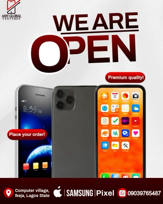 Copy of White Modern & Minimal Phone Store Flyer Instagram Portrait ...