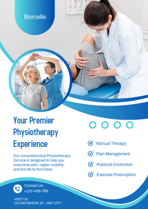 Copy of White Modern & Minimal Physiotherapy Clinic A4 | PosterMyWall