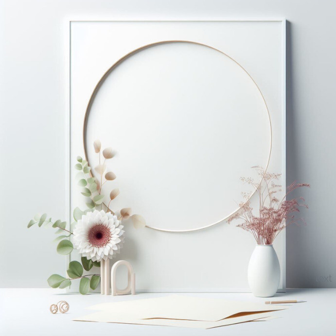 White Modern & Minimal Plain Background Frame Template | PosterMyWall