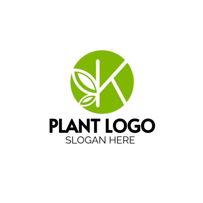 White Modern & Minimal Plantlogo Logo Template | PosterMyWall