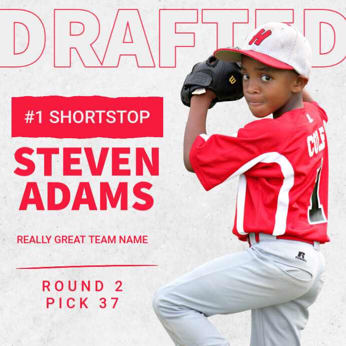 Copy of White Modern & Minimal Player Draft Template Instagram Post | PosterMyWall