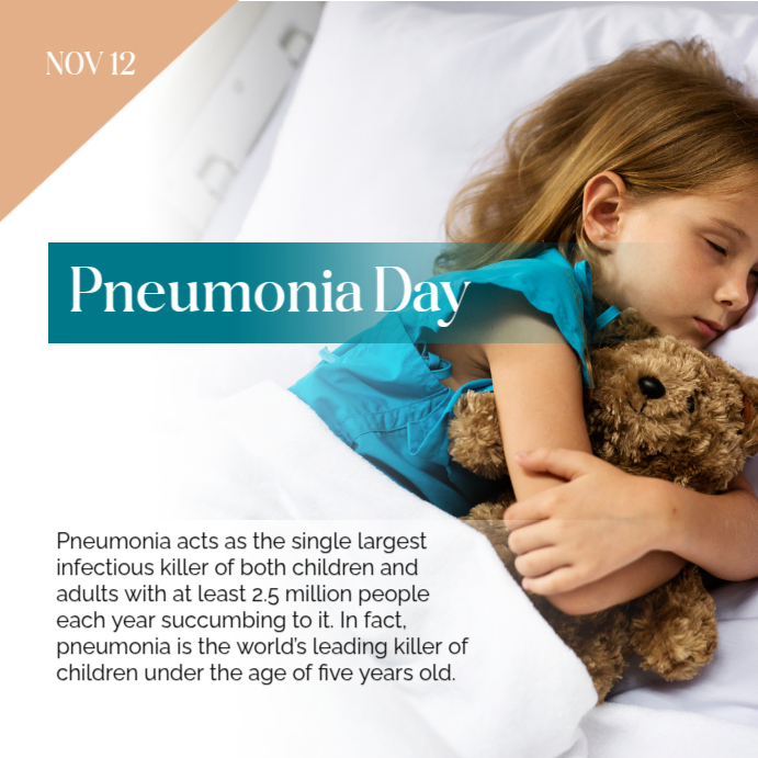 Copy of White Modern & Minimal Pneumonia Day Instagram Post | PosterMyWall