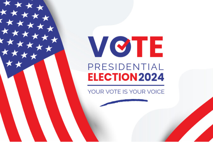 White Modern & Minimal Presidential Election Template | PosterMyWall