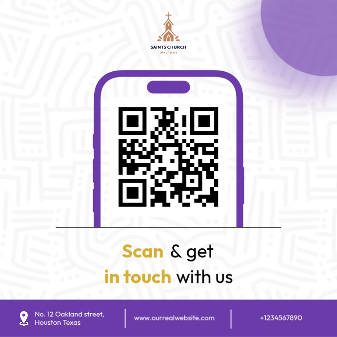 White Modern & Minimal Qr Code Marketing Flyer Instagram Post Template ...