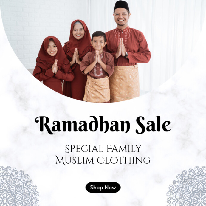 White Modern & Minimal Ramadhan Sale For Muslim Clothing Ads Instagram ...