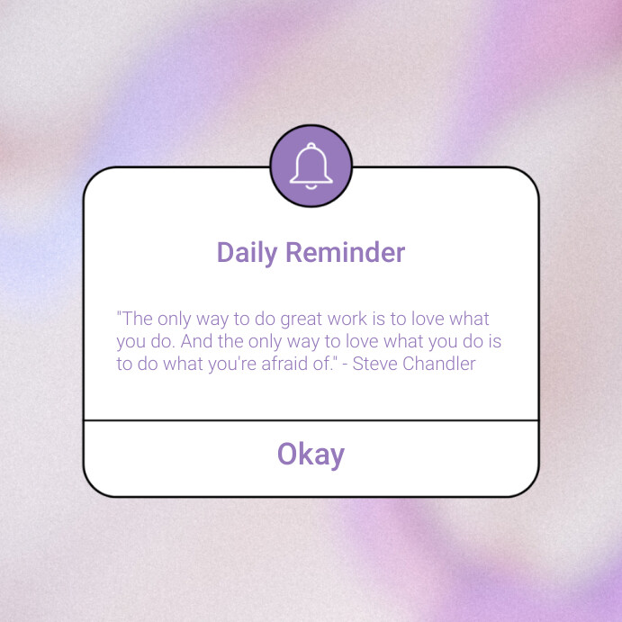 White Modern & Minimal Reminder Instagram Pos Template | PosterMyWall
