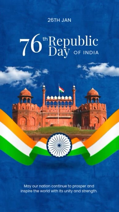 Copy of White Modern & Minimal Republic Day Of India Instagram Reel ...