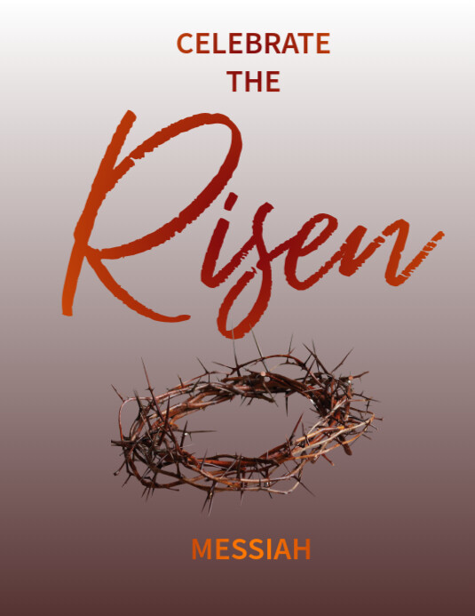 Copy of White Modern & Minimal Risen Messiah Flyer (us Letter ...