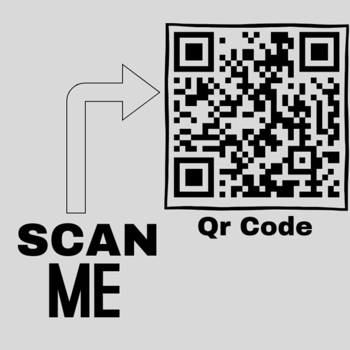 Copy of White Modern & Minimal Scan Here Qr Code Instagram Post ...