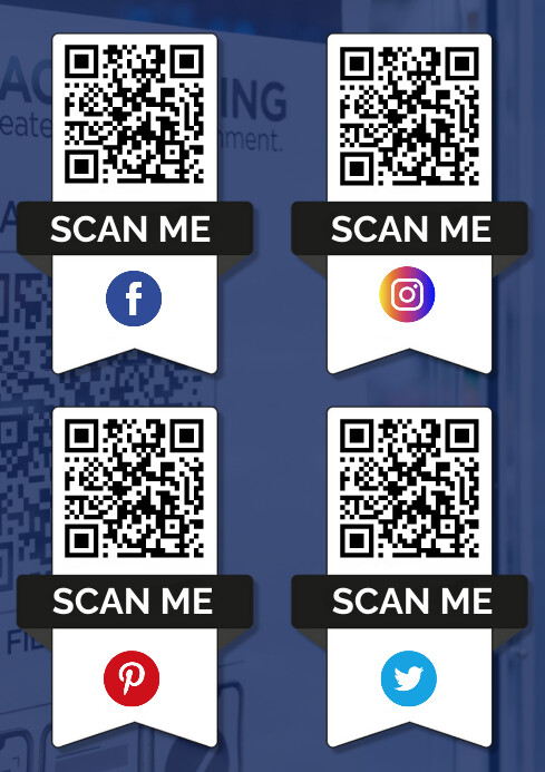 White Modern & Minimal Scan Me A4 Template | PosterMyWall