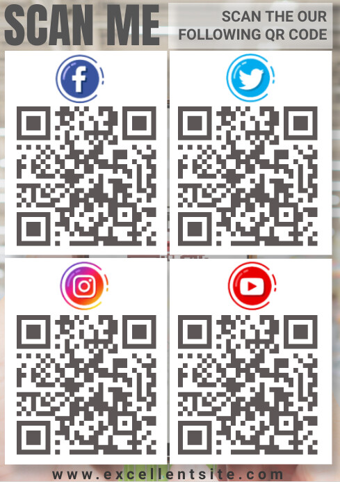 Copy of White Modern & Minimal Scan Me A4 | PosterMyWall