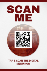 White Modern & Minimal Scan Me Poster Template | PosterMyWall