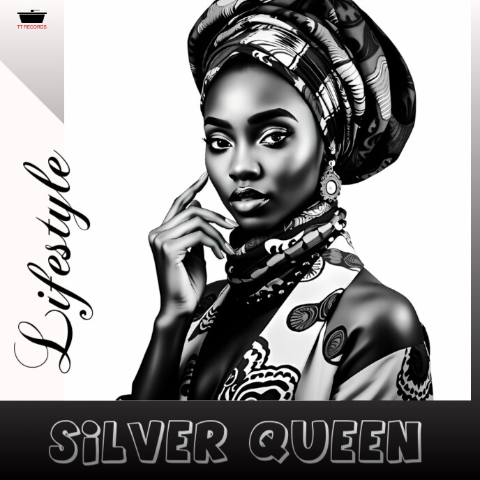 White Modern & Minimal Silver Album Cover Template | PosterMyWall