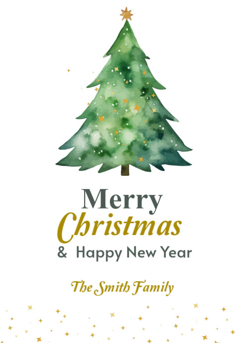 Copy of White Modern & Minimal Simple Merry Christmas Card, Christmas ...