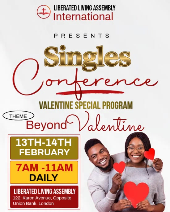 Plantilla de White Modern & Minimal Singles Conference – Valentine ...