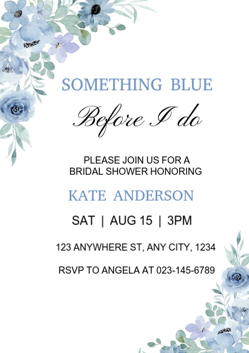 Copy of White Modern & Minimal Something Blue Before I Do Floral Bridal ...