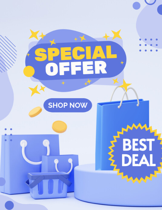 Copy of White Modern & Minimal Special Offer Pamflet (letter As ...