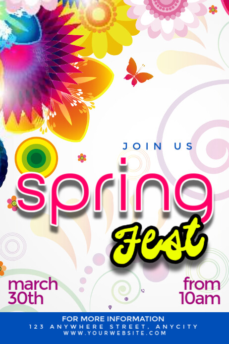 Copy of White Modern & Minimal Spring Fest Poster | PosterMyWall