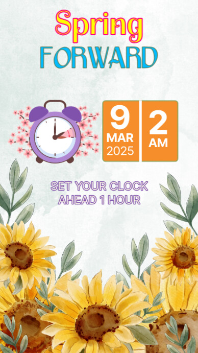 Plantilla de White Modern & Minimal Spring Forward Instagram Story ...