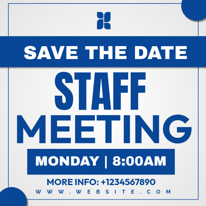 Copy of White Modern & Minimal Staff Meeting Notice Communication ...