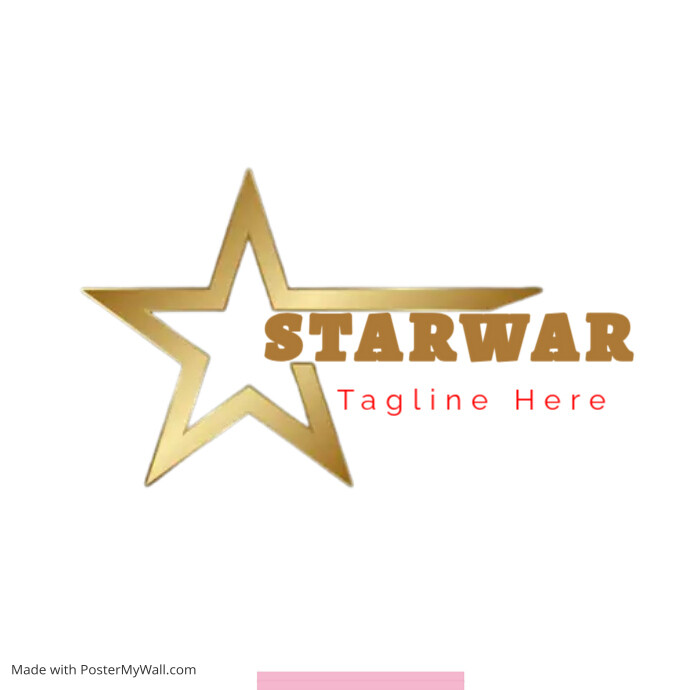 White Modern & Minimal Star Logo Template | PosterMyWall