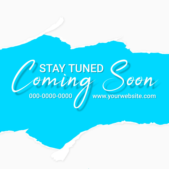 White Modern & Minimal Stay Tuned Coming Soon Template | PosterMyWall