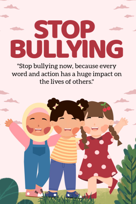 Copy of White Modern & Minimal Stop Bullying Poster | PosterMyWall